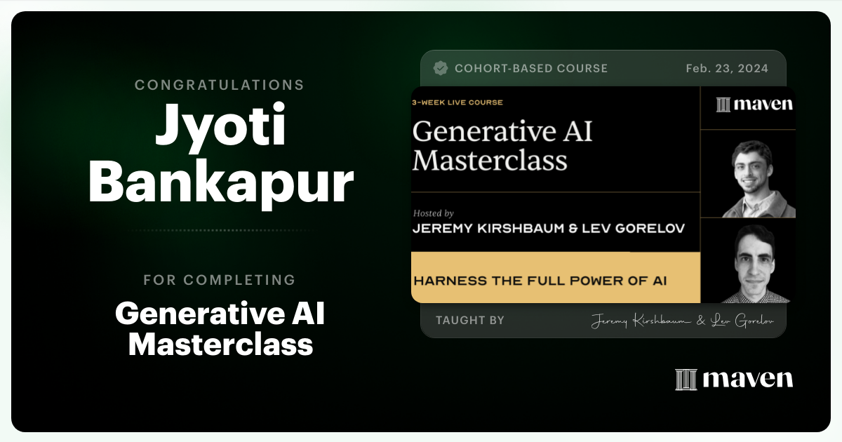 Certificate of Completion for AI Agent Design