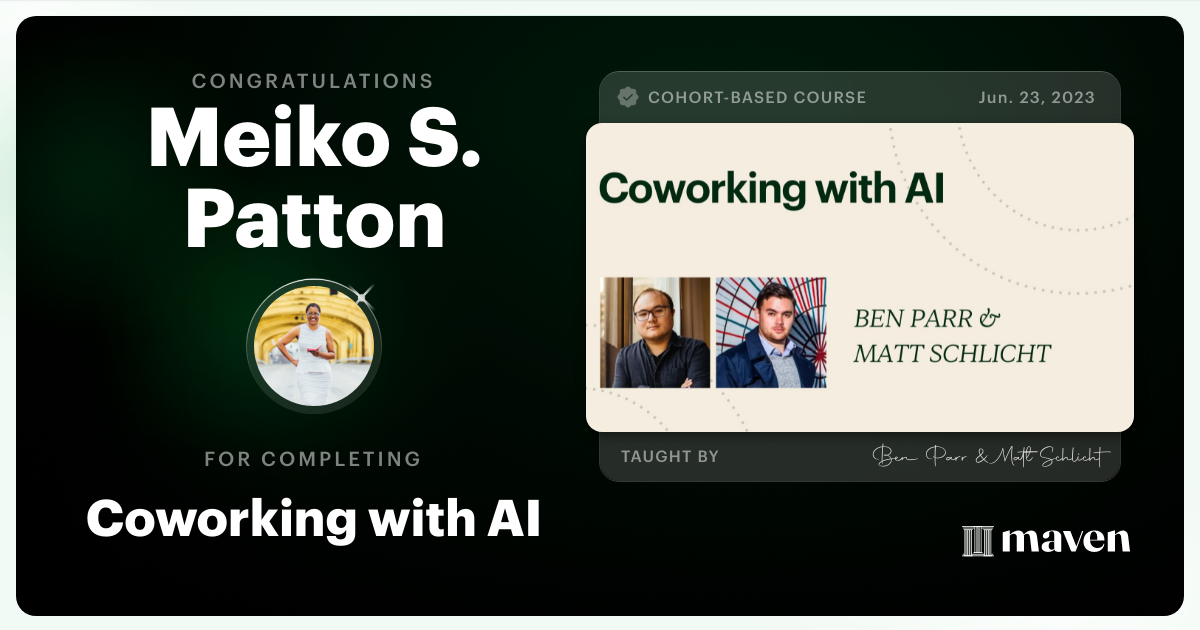 Certificate of Completion for Coworking with AI